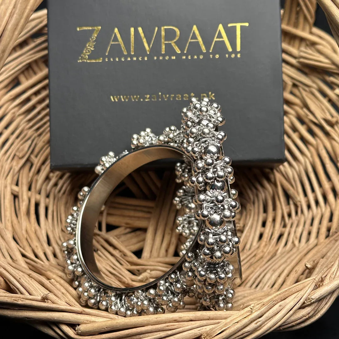 Silver Gajra kara Bangle – Zaivraat
